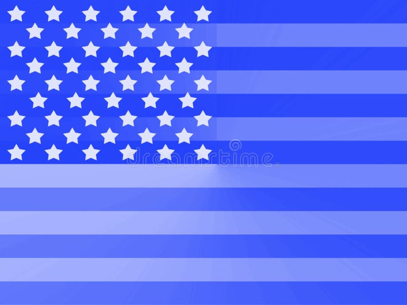 Blue American flag stock illustration. Illustration of america - 4142821