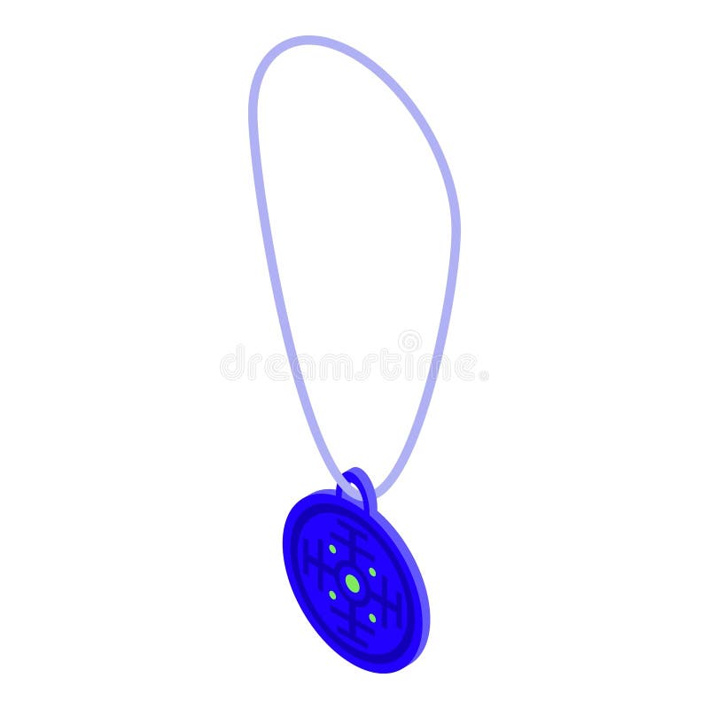 Blue Amulet Icon Isometric Vector. Cute Magic Stock Vector ...