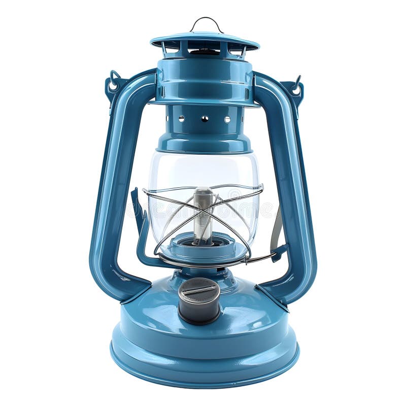Blue Ancient Light Lamp on Transparent Background - Ai Generated Stock Illustration ...