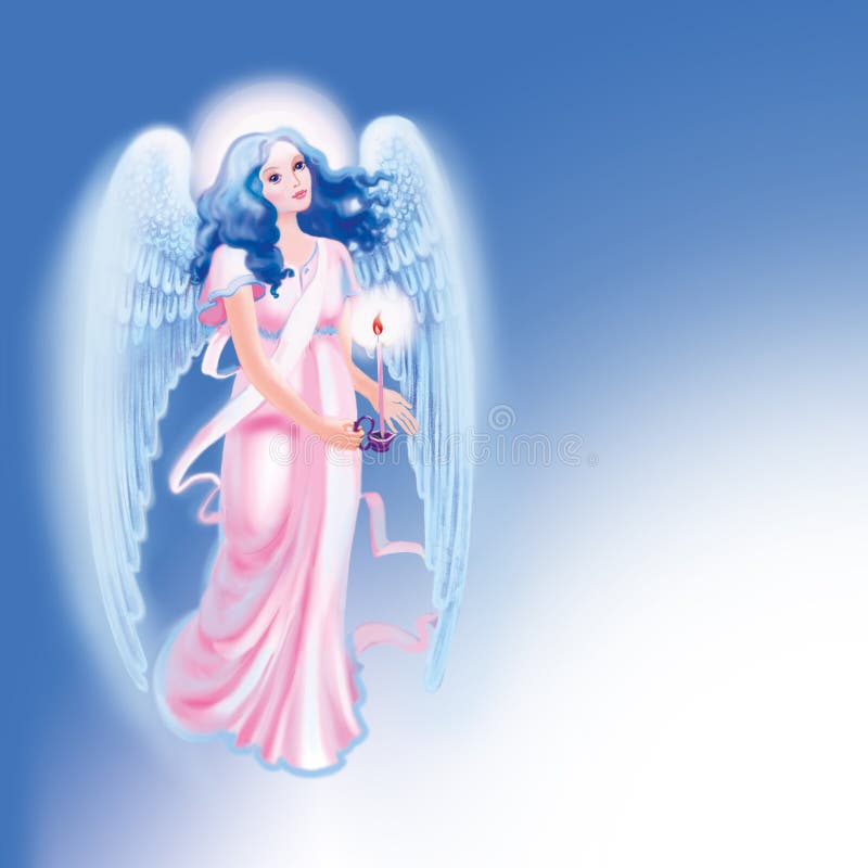 Blue angel stock illustration. Illustration of flute - 23755708