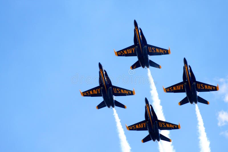 Blue Angels Delta Formation Stock Photo - Image of flying, formation ...