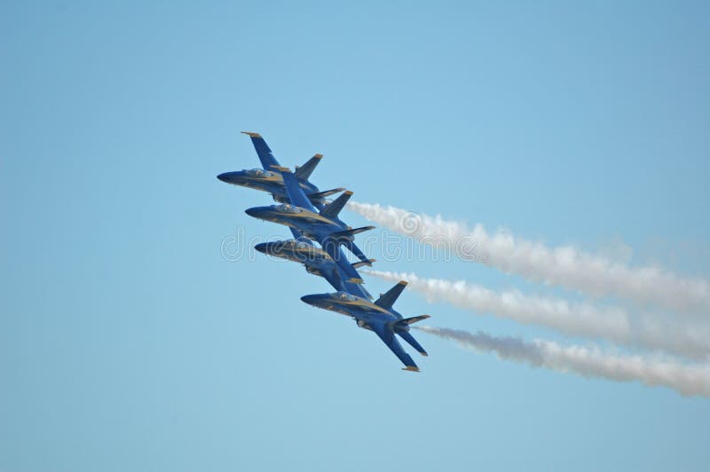 Four Navy Blue Angels Against a Sunset Editorial Image - Image of ...