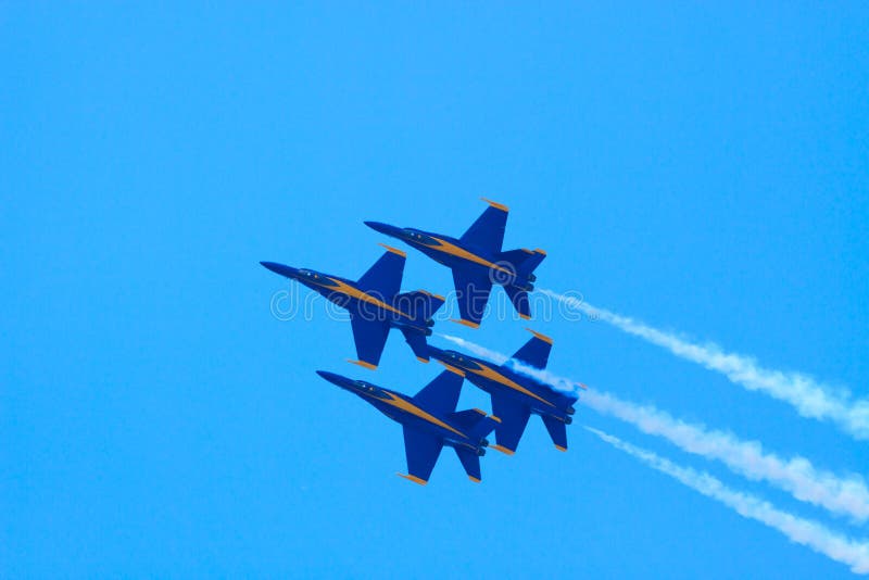 Blue Angels Delta Formation Stock Photo - Image of flying, formation ...