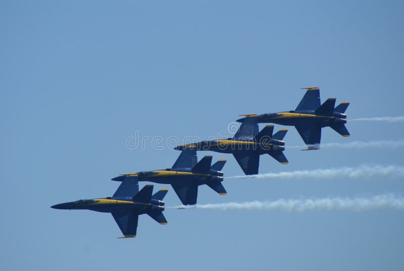 Blue Angels Air Display Team Stock Photo - Image of squadron, thrilling ...