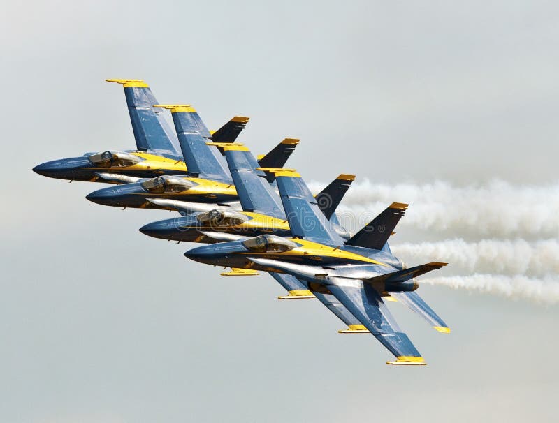 Blue Angels Flying in in Formation Editorial Stock Image - Image of ...
