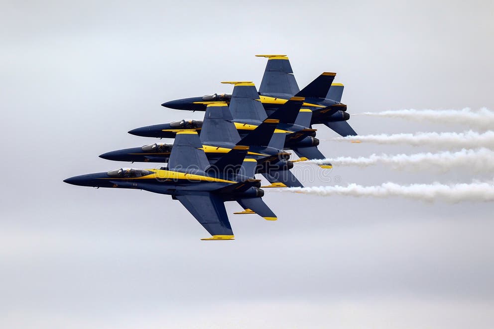 Blue Angels in formation editorial photo. Image of angel - 77772541