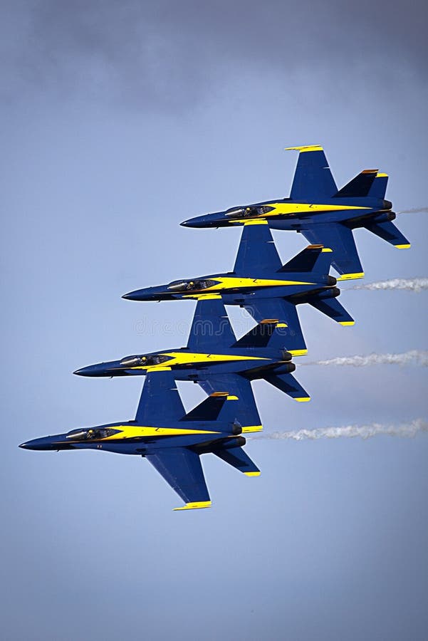 Blue Angels in formation stock image. Image of aerobatic - 83065001