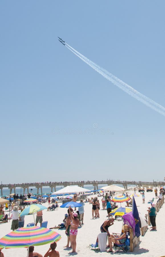 Blue Angels Pensacola Beach Airshow Editorial Stock Photo - Image of ...