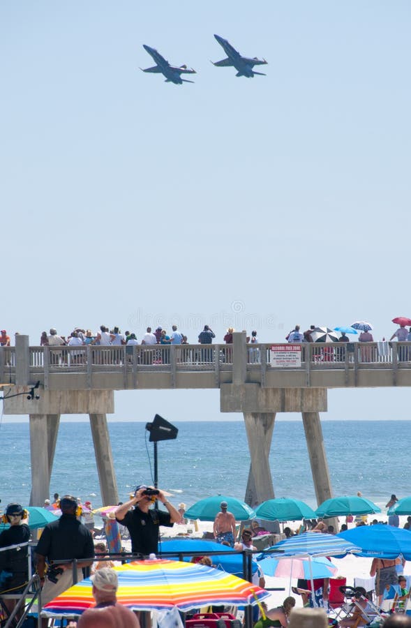 Blue Angels Pensacola Beach Airshow Editorial Stock Photo - Image of ...