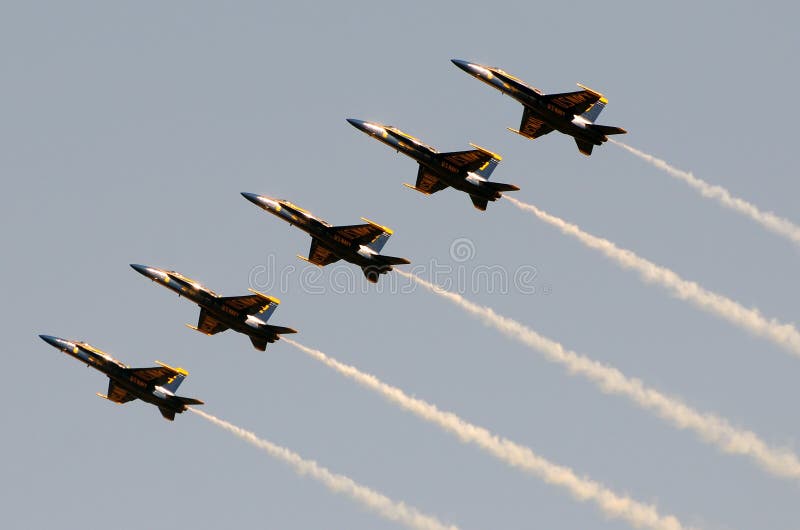 Blue Angels at sunset editorial stock photo. Image of airborne - 26472178