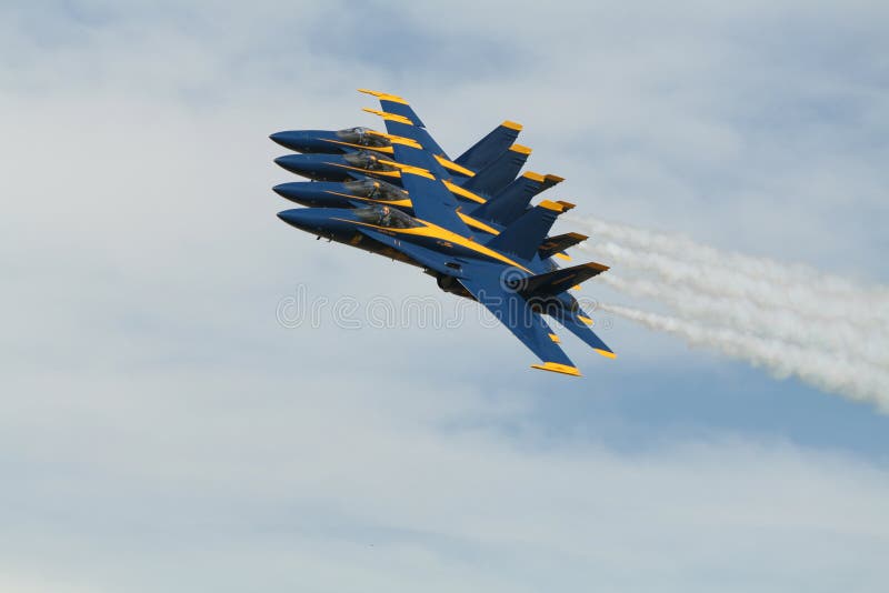 Blue Angels in Tight Formation Flyby Editorial Image - Image of freedom ...