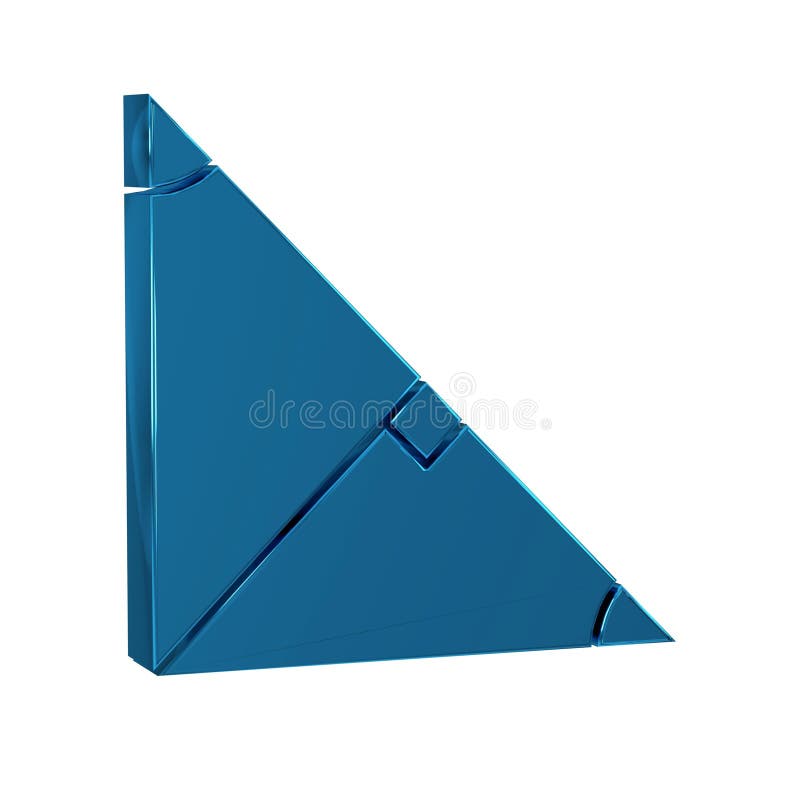 Blue Angle Bisector of a Triangle Icon Isolated on Transparent ...