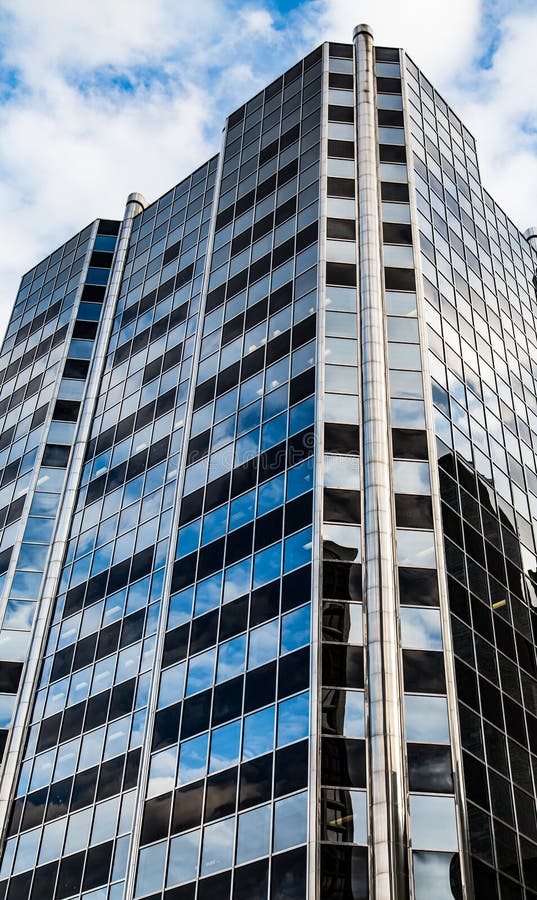 Blue Angled Glass Walls stock image. Image of angles - 15157609