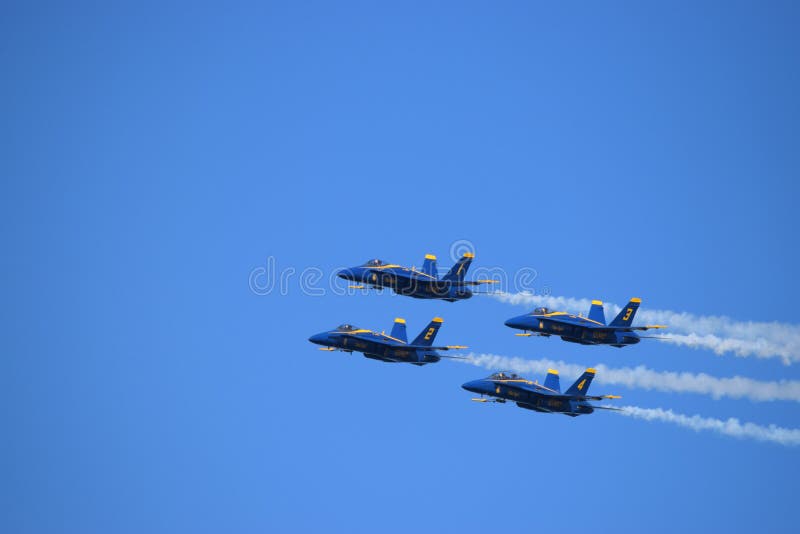 Blue Angles in a High Speed Pass from the Right Editorial Stock Image ...
