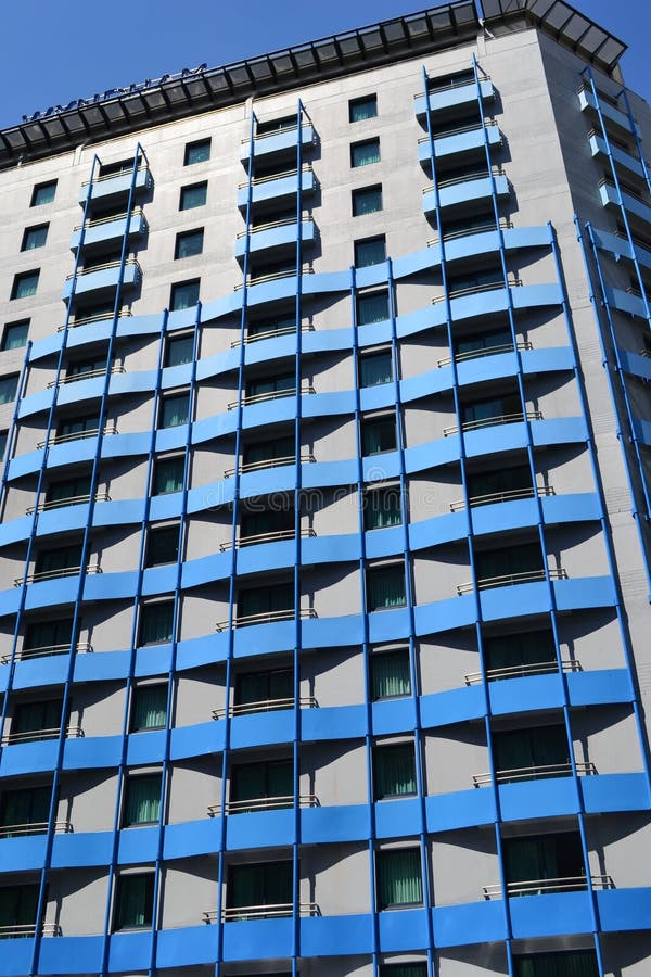 Blue Apartment Building stock photo. Image of apartment - 21794864