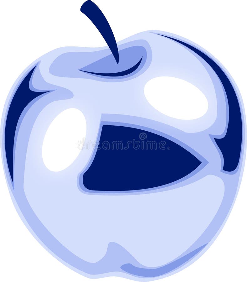 Blue apple stock illustration. Illustration of juicy, green - 1810997