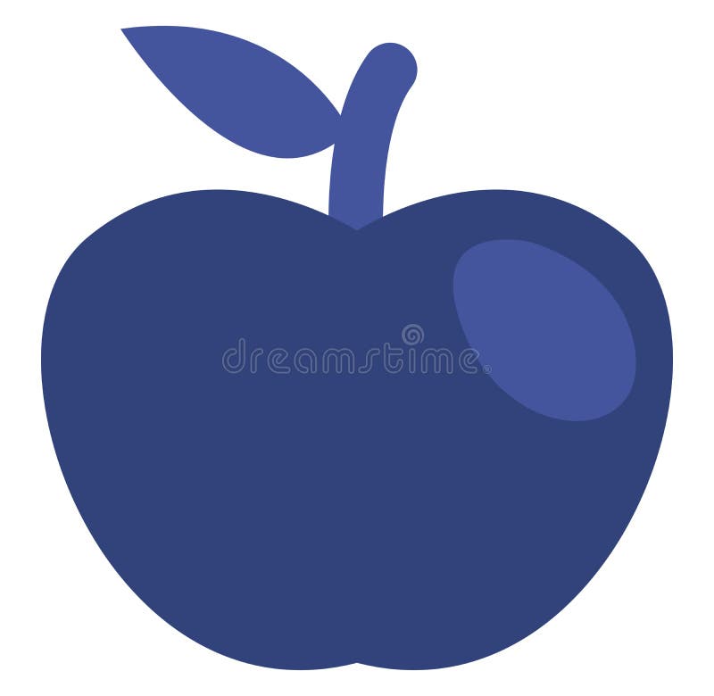 Blue apple, icon stock vector. Illustration of decorative - 259400282