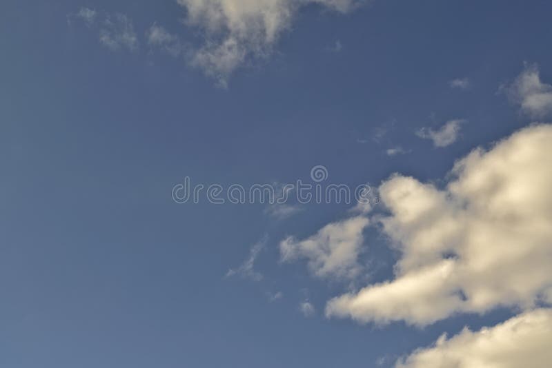 Blue April Sky with Light White Clouds Stock Photo - Image of ...