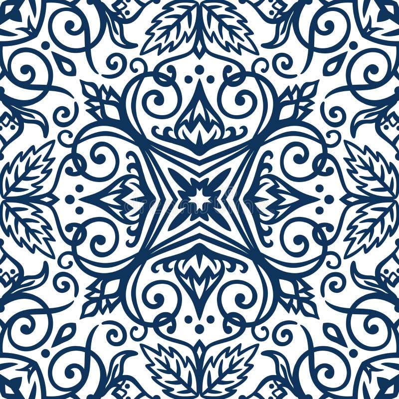 Blue Arabesque Pattern stock vector. Illustration of elements - 108508189