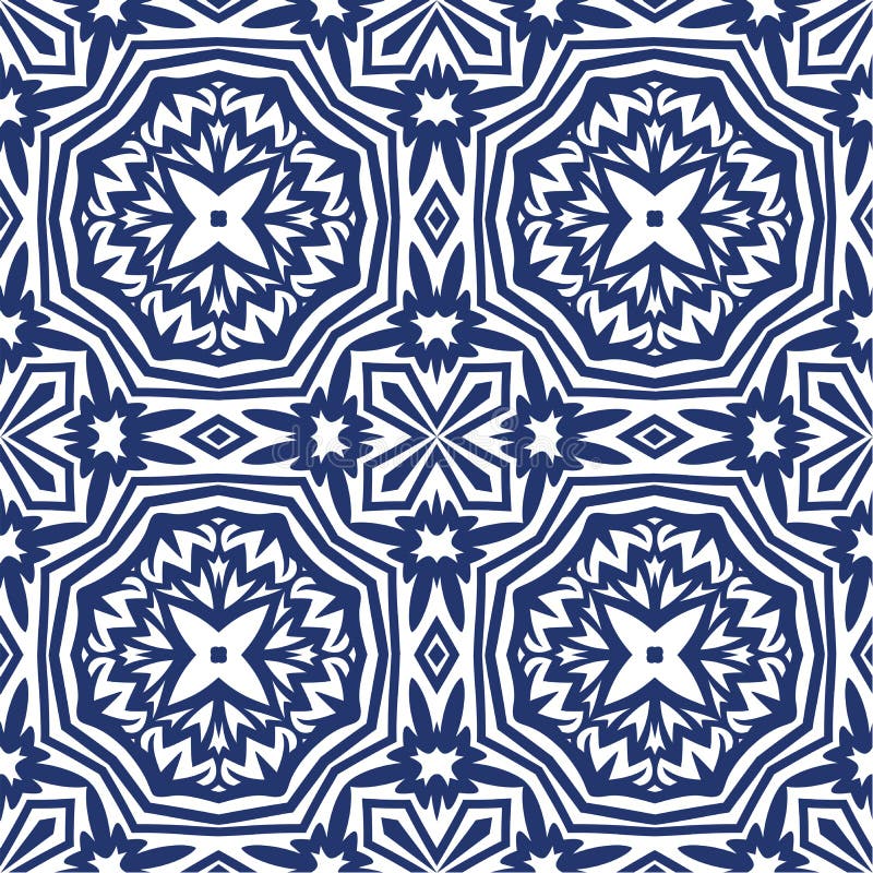 Blue Arabesque Patterns stock vector. Illustration of islamic - 109187315