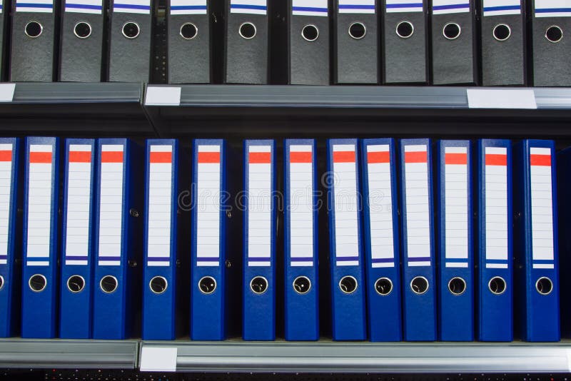 Blue archive folders stock photo. Image of ring, objects - 50872590