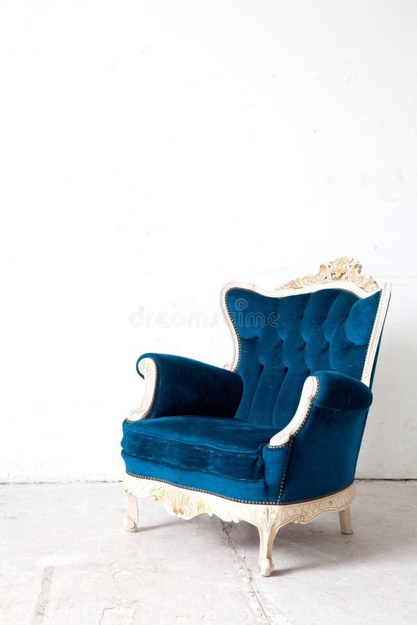 Blue Armchair stock image. Image of chair, elegance, cozy - 27799587