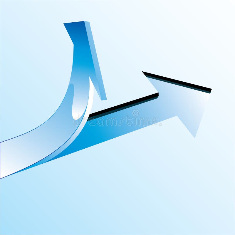 Blue arrow stock vector. Illustration of shares, concepts - 20559502