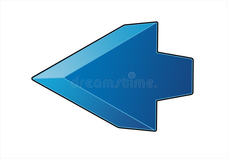 Blue arrow stock illustration. Illustration of signage - 7095409