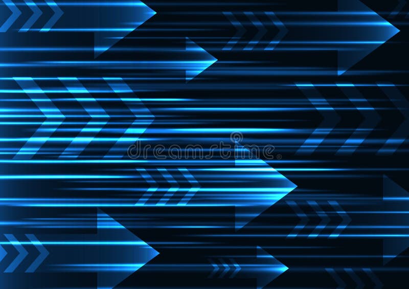 Blue Arrow Abstract Technology Background Stock Vector - Illustration ...