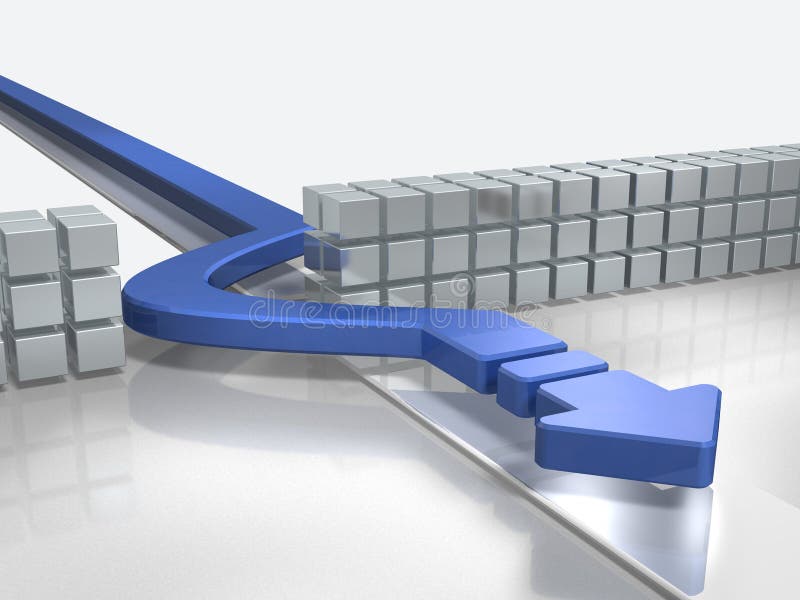 A Blue Arrow that Soars from the Sideways and a Red Arrow that Does Not ...