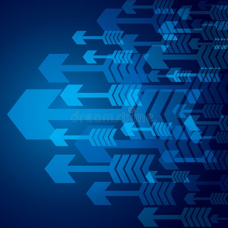 Blue arrow background stock vector. Illustration of modern - 29363400