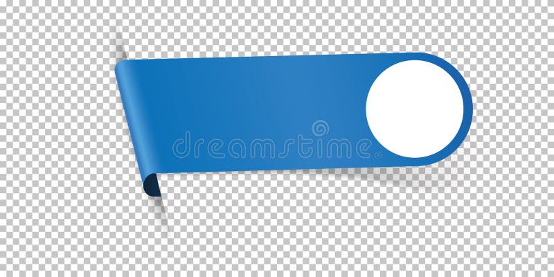 Blue Arrow Bookmark Banner for Any Text on Transparent Background Stock ...