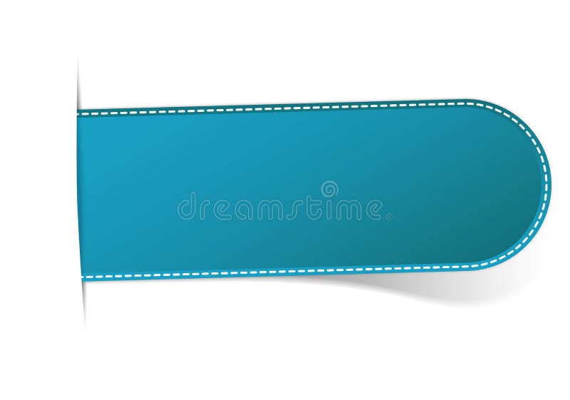 Blue Bookmark Banner for Any Text on Transparent Background Stock ...