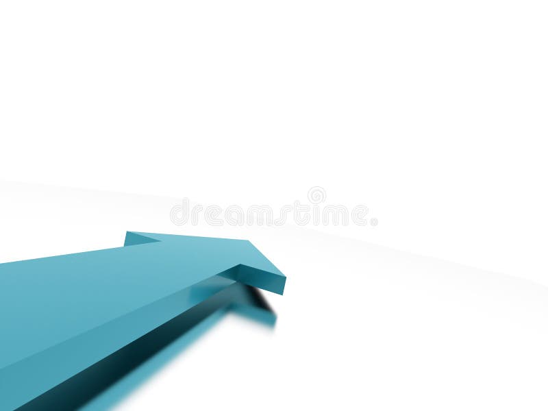 Blue Arrow Concept with Reflection Stock Illustration - Illustration of ...