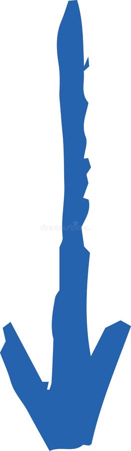 Blue Arrow Drawn with Rough Lines Stock Vector - Illustration of graph ...