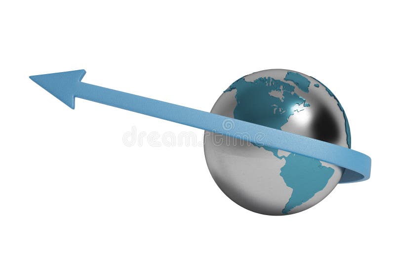 Blue Earth and Gold Coins Global Finance Concept.3D Illustratio Stock ...