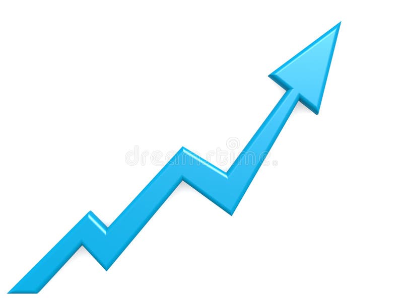 Blue growth arrow stock illustration. Illustration of blue - 32545232