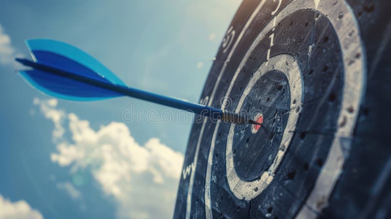 The Arrow in Bullseye. AI Generated Stock Illustration - Illustration ...