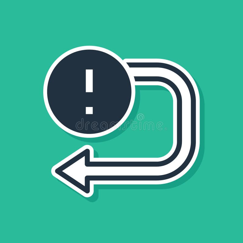 Blue Arrow Icon Isolated on Green Background. Direction Arrowhead ...