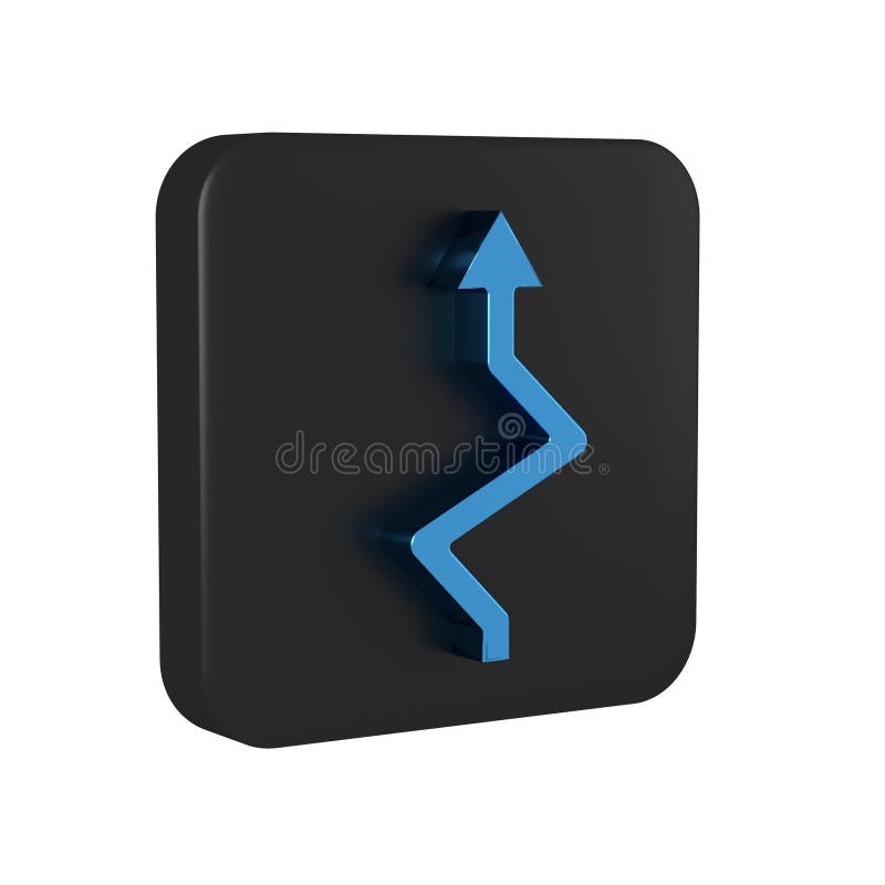 Blue Arrow Icon Isolated on Transparent Background. Direction Arrowhead ...