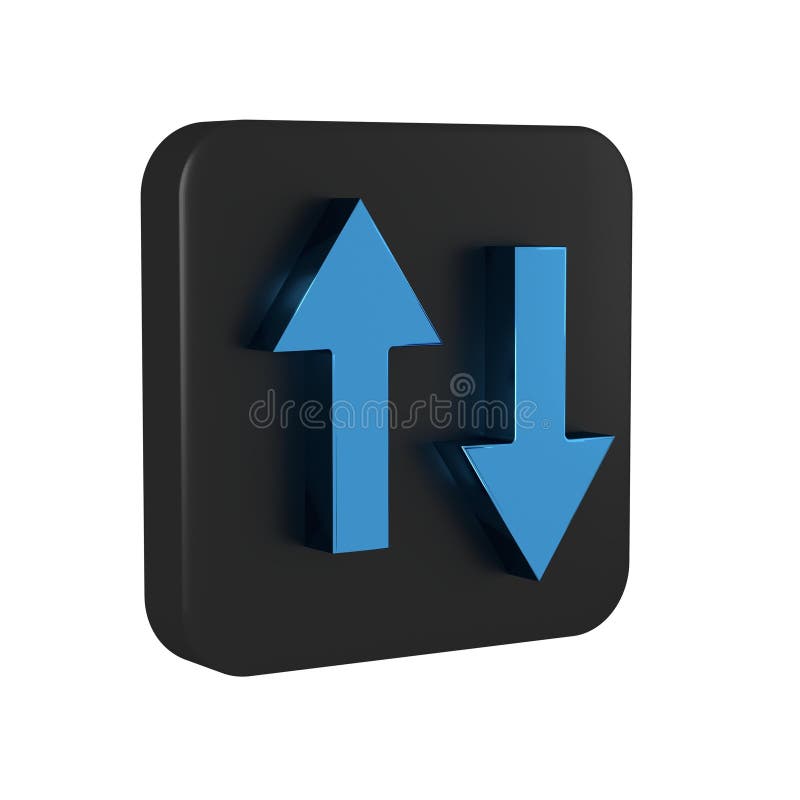 Blue Arrow Icon Isolated on Transparent Background. Direction Arrowhead ...