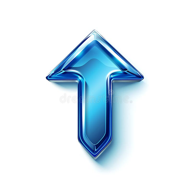 Blue Arrow Icon Isolated on White Background. Stock Illustration ...