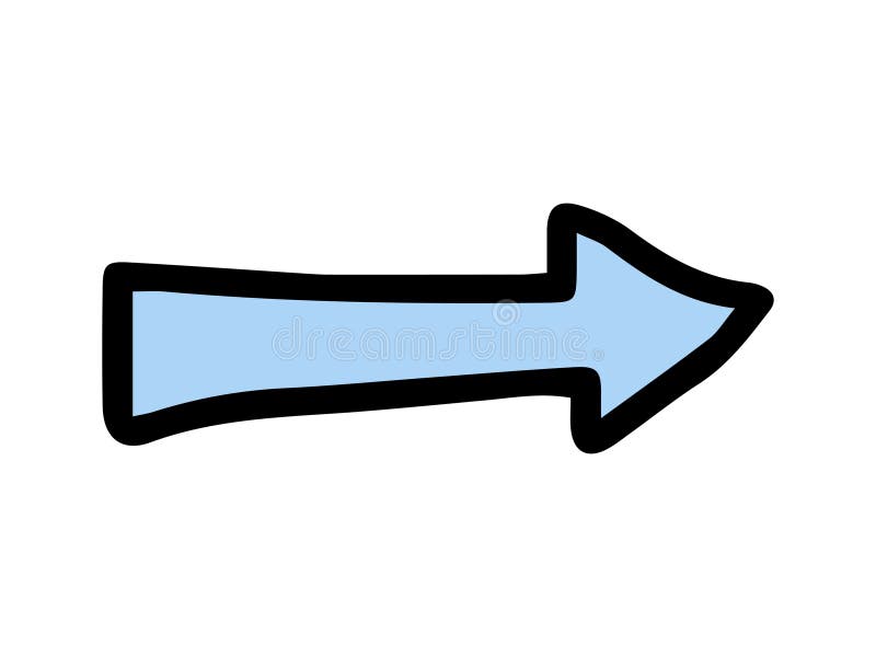 Blue Arrow Icon on White Background. Concept of Direction, Navigation ...