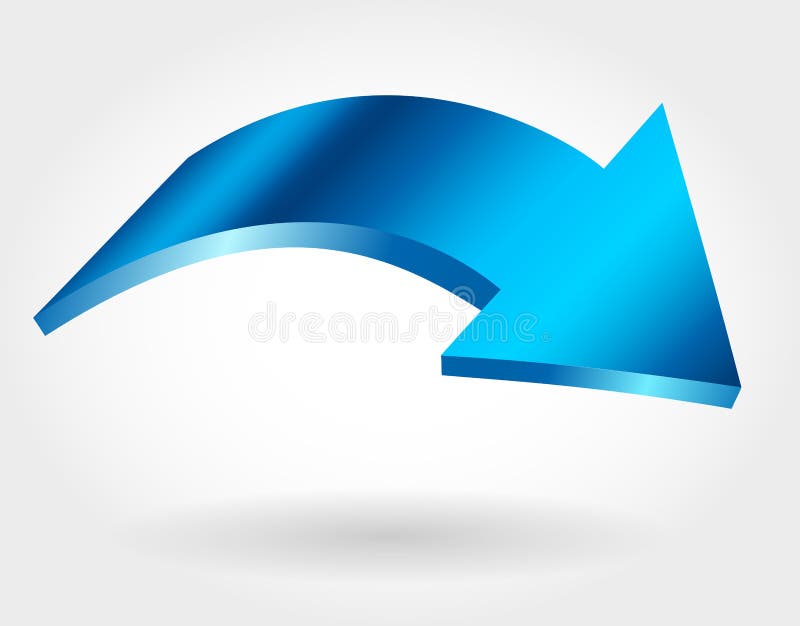 Blue Arrow. Isolated Curve Vector Icon. Stock Vector - Illustration of ... Blue Arrow. Isolated Curve Vector Icon. Stock Vector - Illustration of ...