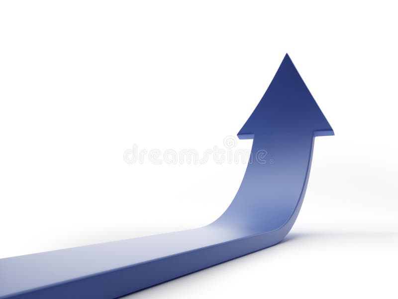 Blue Arrow Isolated on White Stock Illustration - Illustration of ...