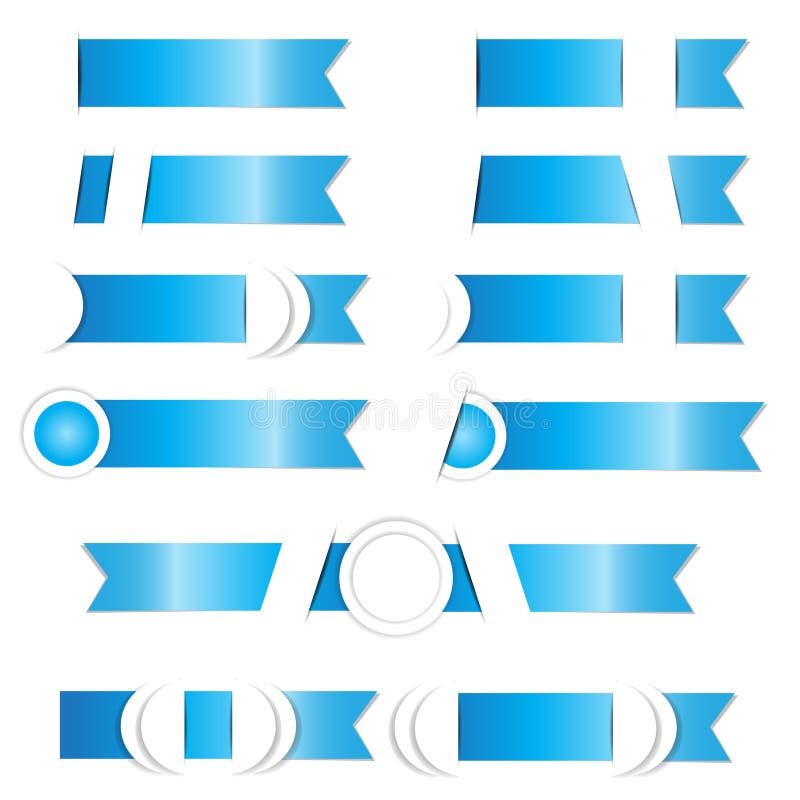 Blue Arrow Label Paper with Shadow Stock Vector - Illustration of brand ...