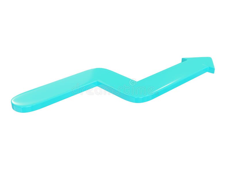 Blue Arrow Lightning. 3d Render. Stock Illustration - Illustration of ...