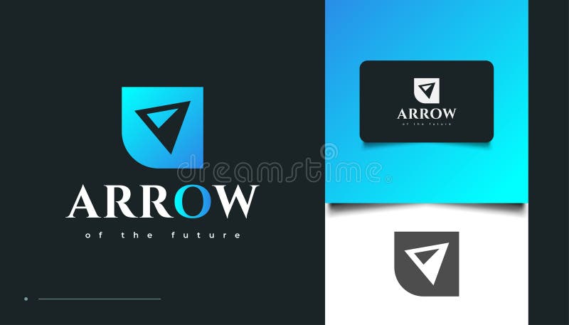 Blue Arrow Logo Design in Modern Concept for Business Logo or Icon ...