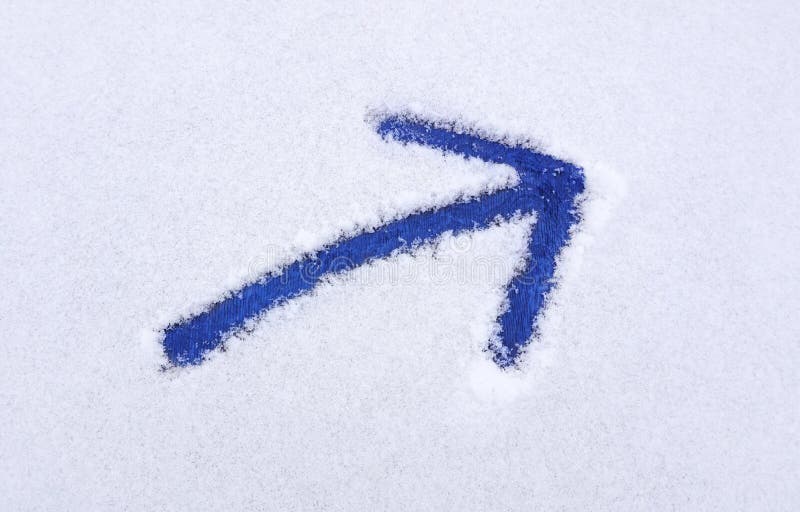 Arrow in the Snow stock image. Image of birthday, hampshire - 37703151