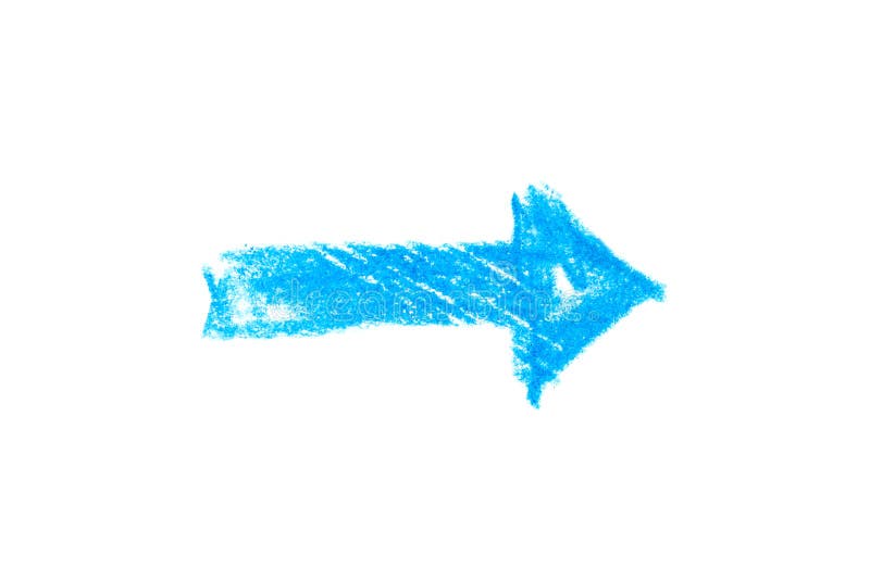 A Blue Arrow Pointing Right on a White Background. Stock Image - Image ...